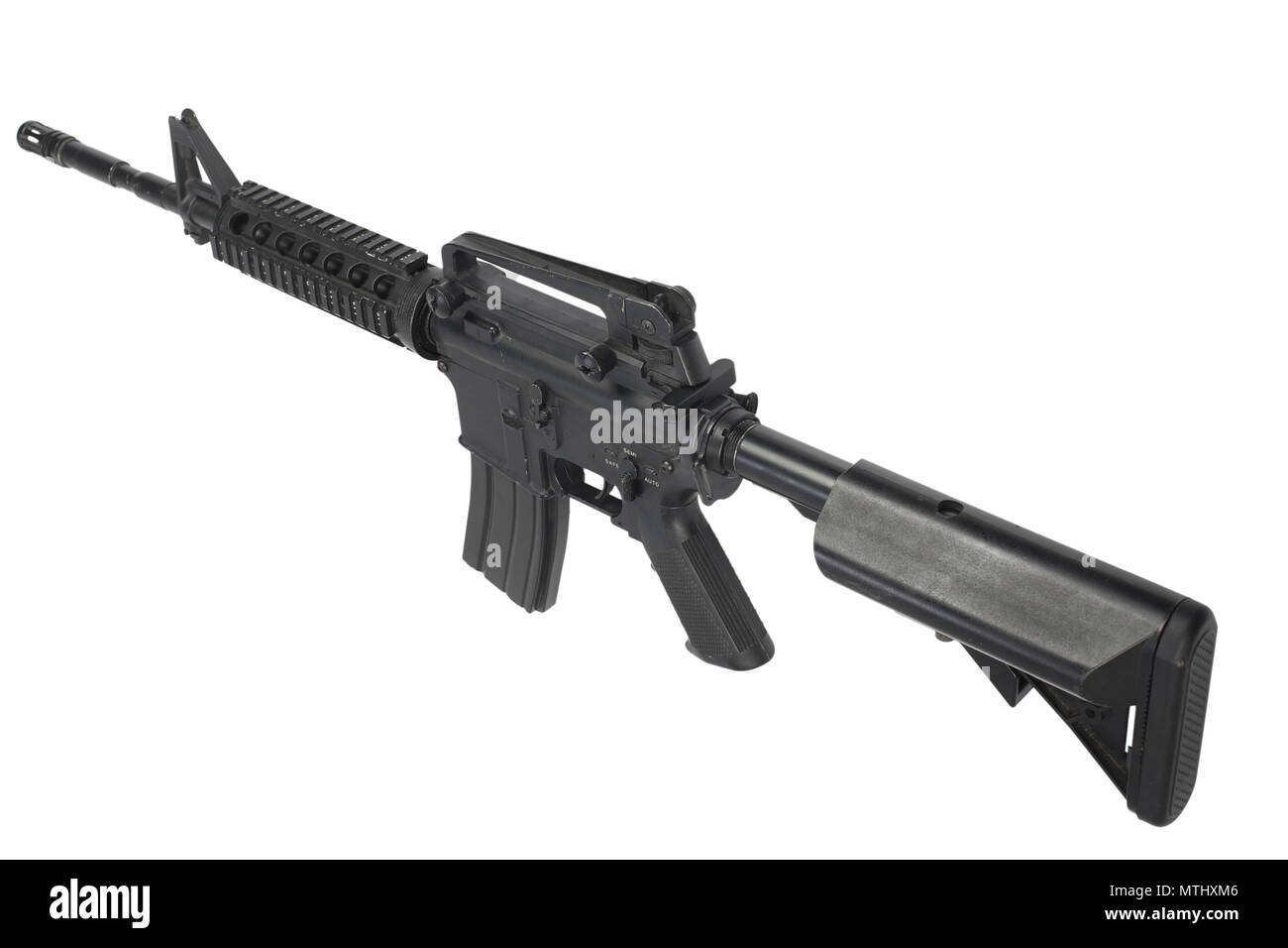 M4 carbine isolated on a white background Stock Photo - Alamy