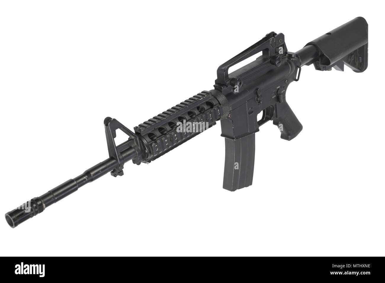 M4 carbine isolated on a white background Stock Photo - Alamy