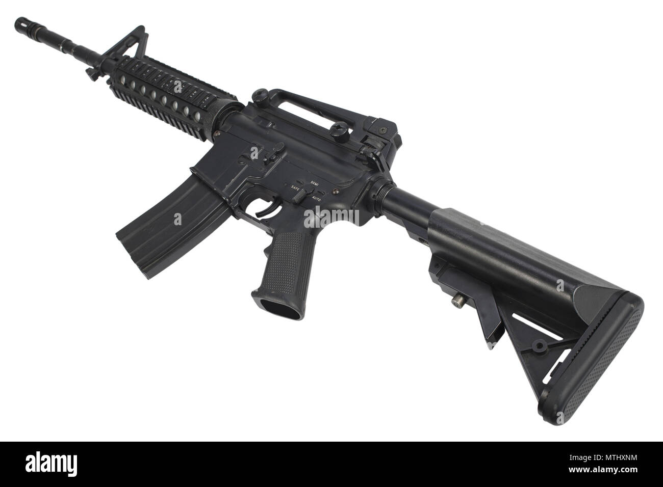 M4 carbine isolated on a white background Stock Photo - Alamy
