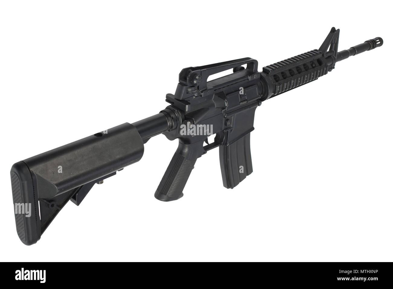 M4 carbine isolated on a white background Stock Photo - Alamy