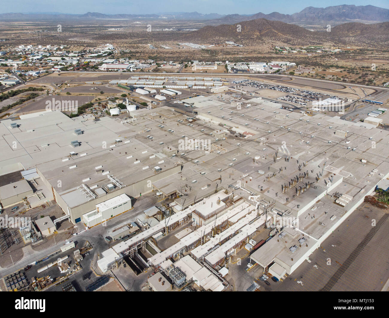 Aerial view of the Ford Motor Company automotive company in the ...