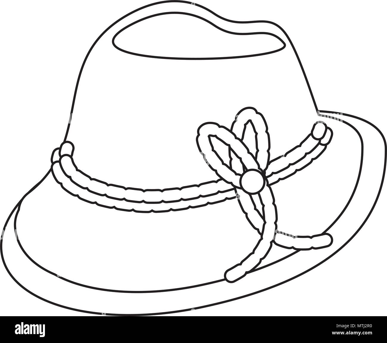 german alpine hat over white background, vector illustration Stock ...
