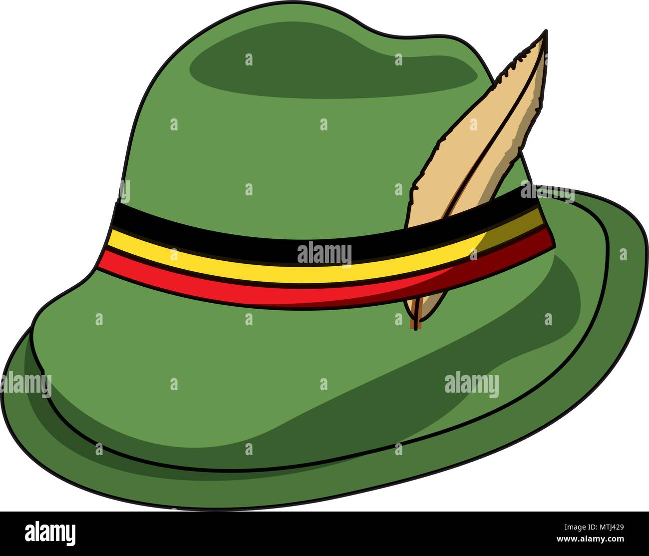 german alpine hat over white background, vector illustration Stock ...