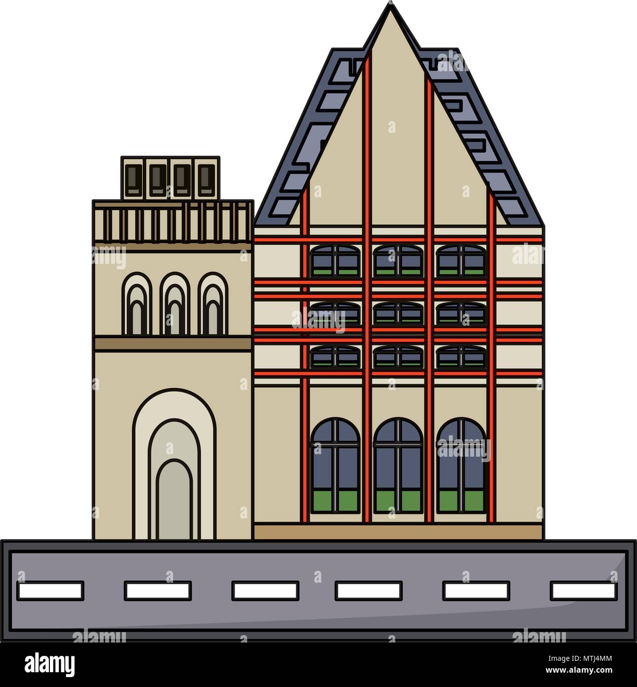 saint pierre cathedral icon over white background, colorful design ...