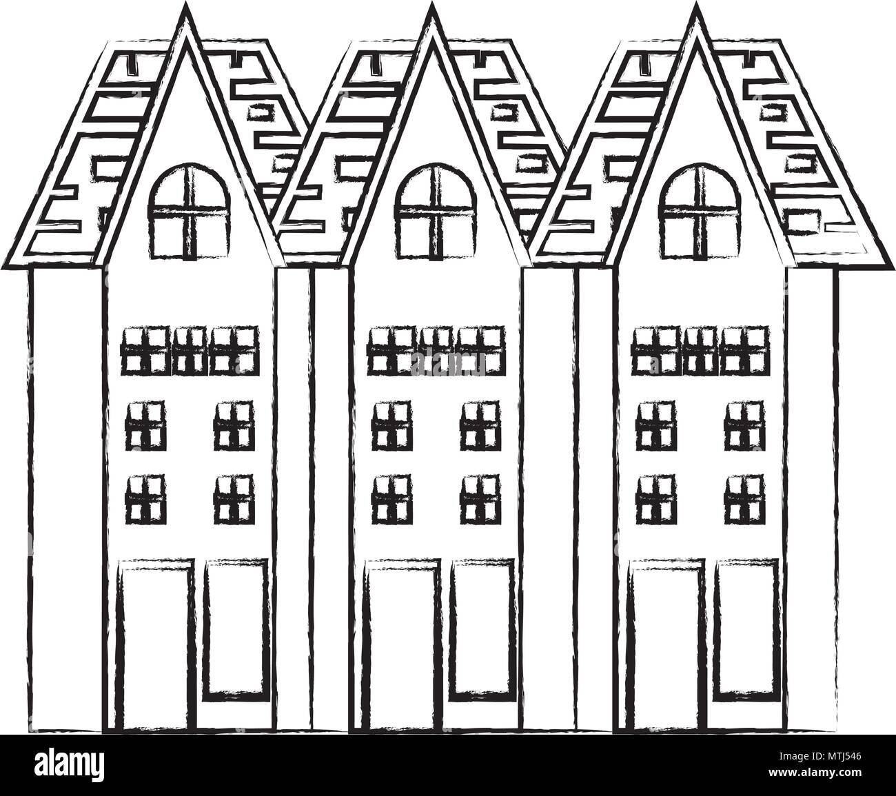 Old Traditional German Building icon over white background, vector ...