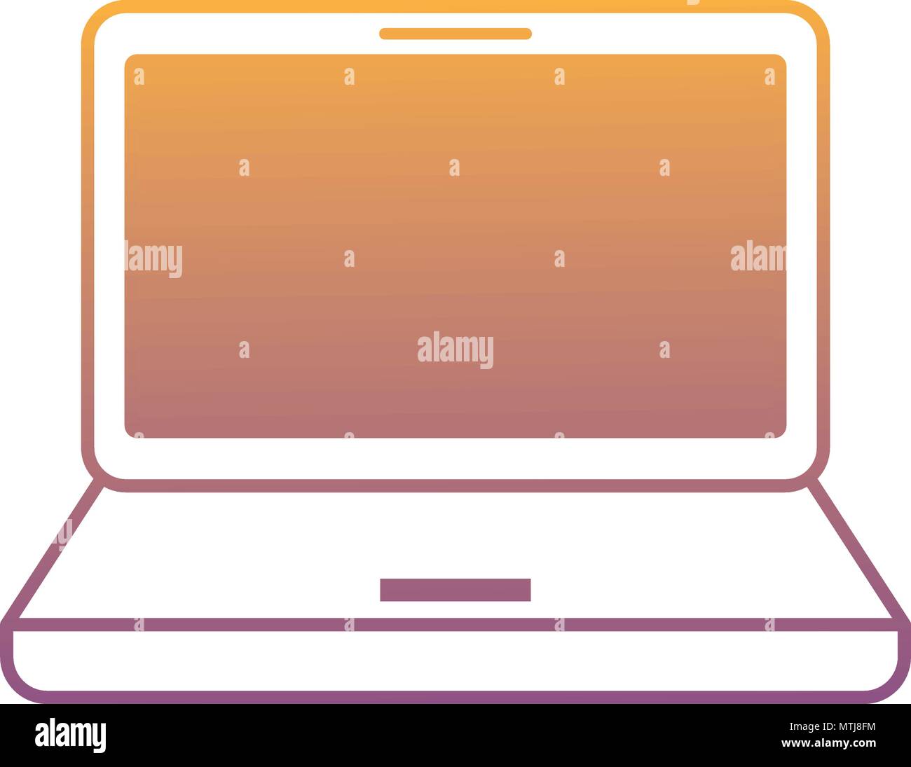 laptop computer icon over white background, vector illustration Stock ...