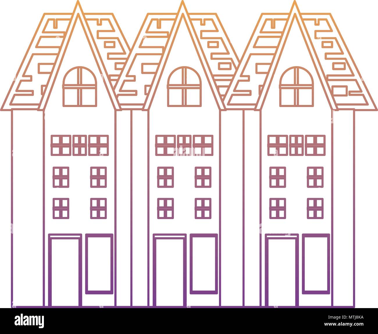 Old Traditional German Building icon over white background, colorful ...