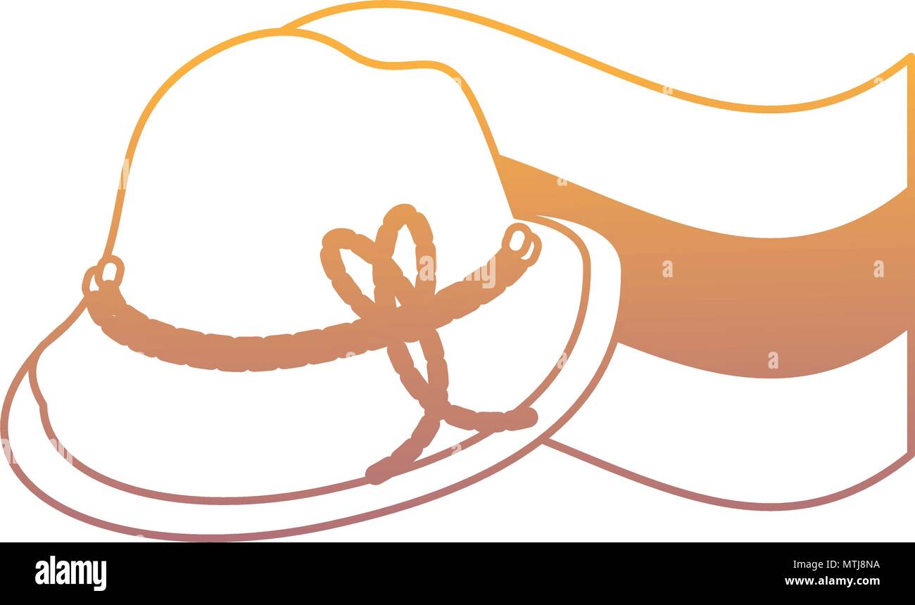 germany flag and alpine hat over white background, vector illustration ...