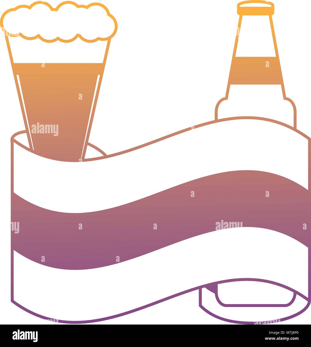 germany flag with german beers over white background, vector ...