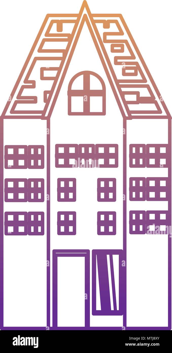 Old Traditional German Building icon over white background, colorful ...