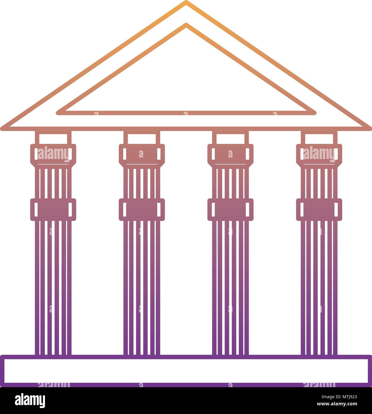 ancient greek building over white background, vector illustration Stock ...
