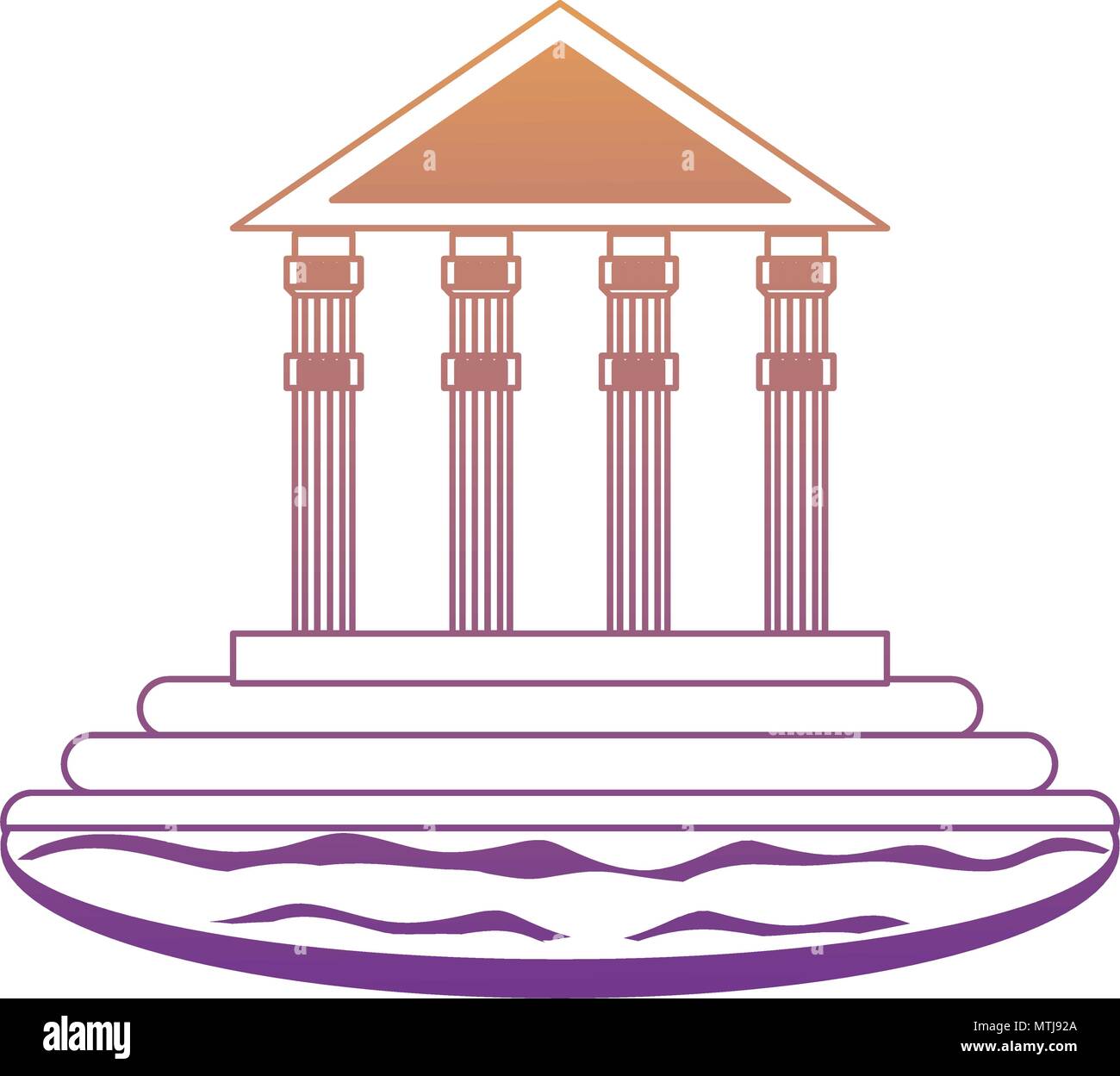 Cartoon Ancient Greek Buildings