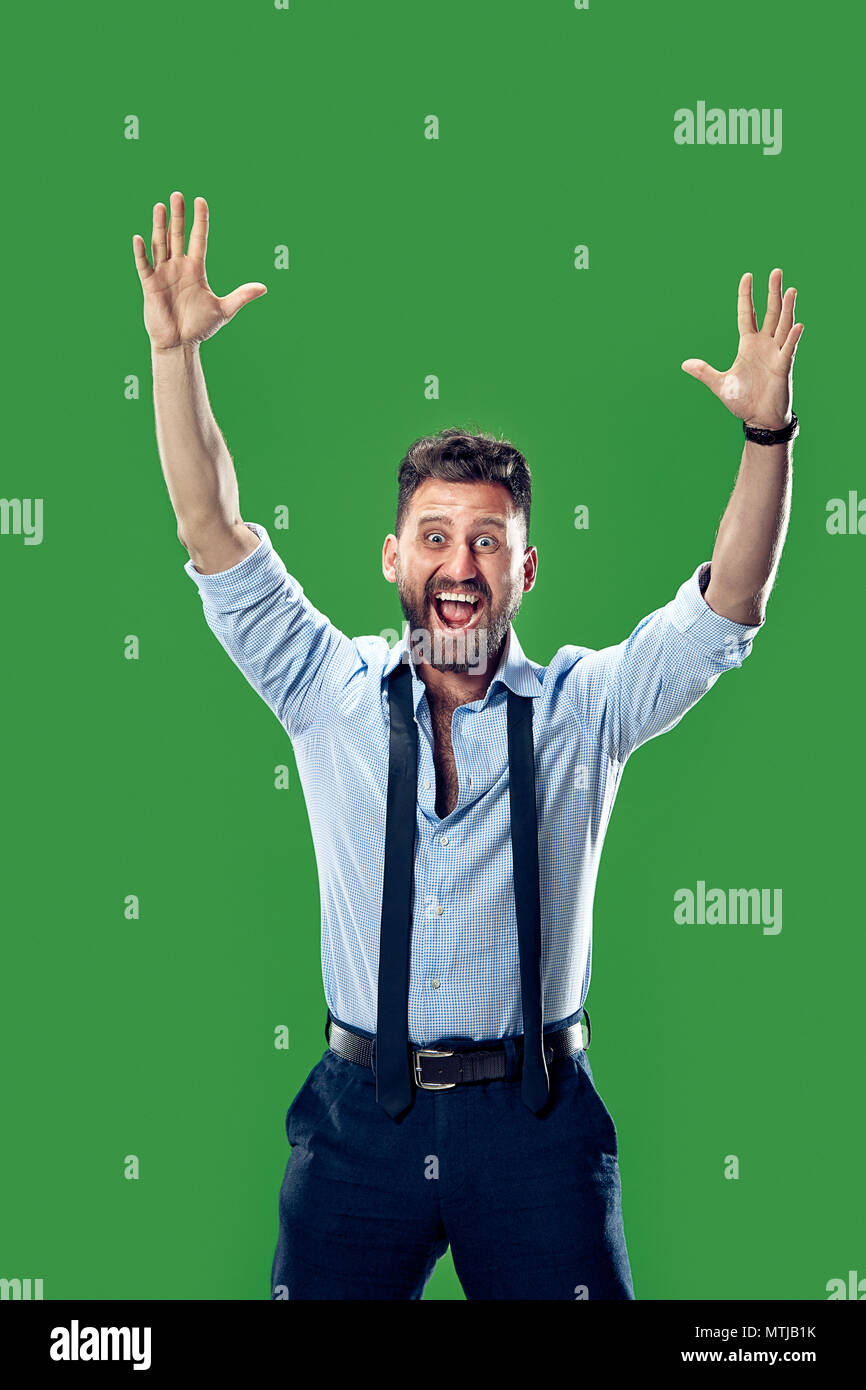 Winning success man happy ecstatic celebrating being a winner. Dynamic ...