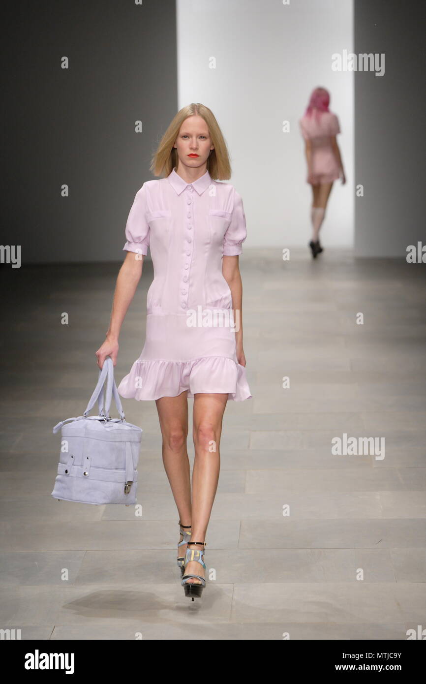 UK Fashion - Model on the runway for the PPQ Spring Summer collection ...