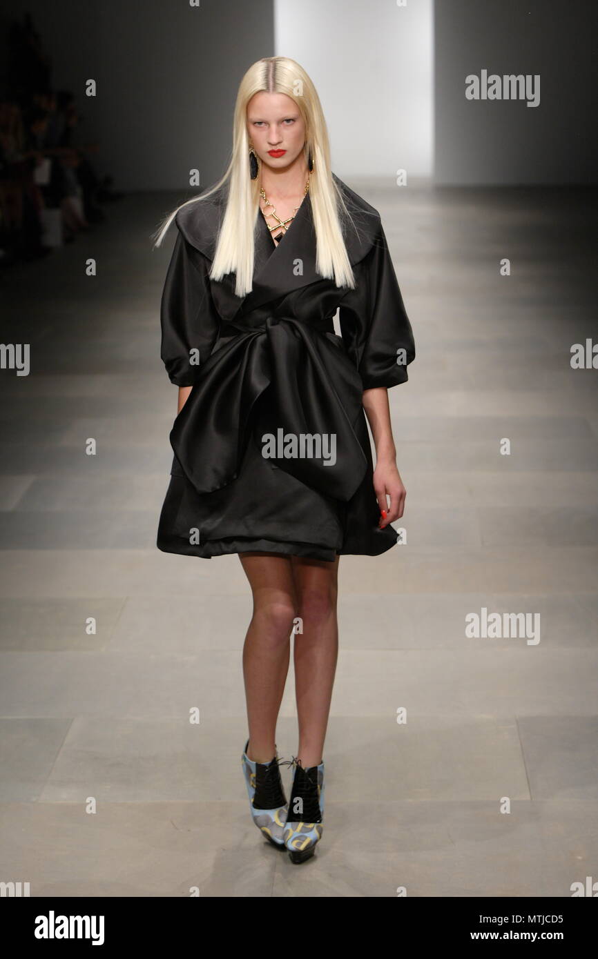 UK Fashion - Model on the runway for the PPQ Spring Summer collection ...