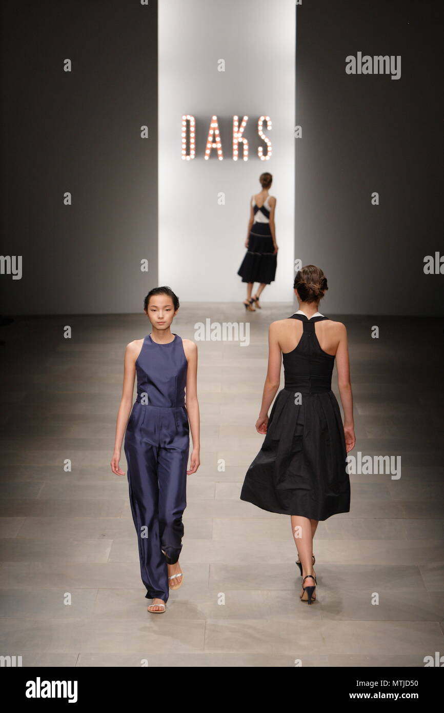 UK Fashion - Model on the runway for the DAKS Spring Summer collection ...