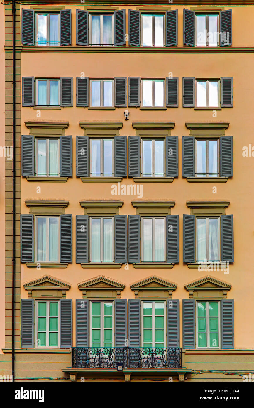Building facade with balcony Stock Photo - Alamy