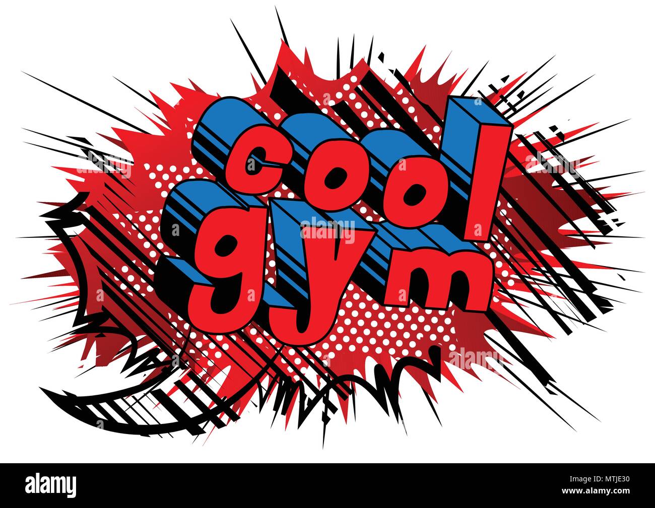 Cool Gym - Comic book word on abstract background Stock Vector Image ...