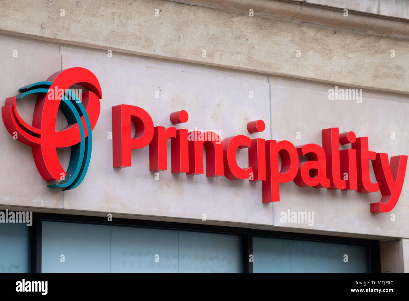 Principality bank sign logo Stock Photo - Alamy