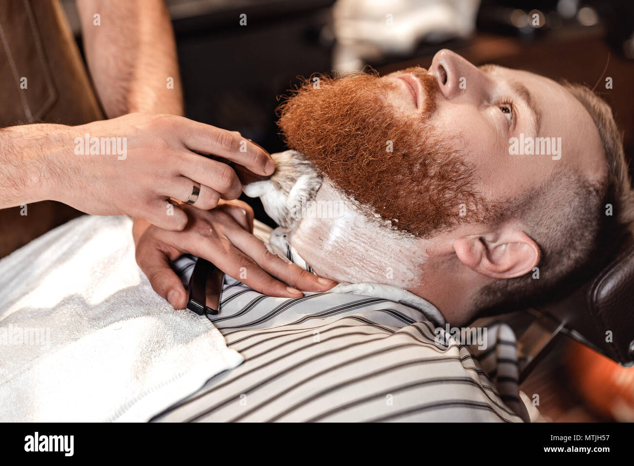 Soap lather in face hi-res stock photography and images - Alamy
