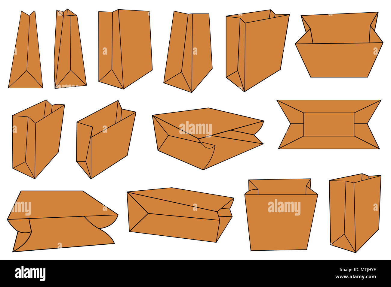 Empty brown paper bags hi-res stock photography and images - Alamy