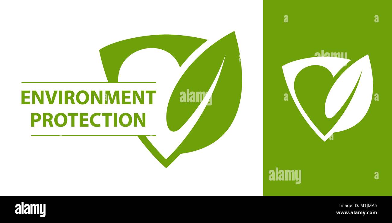 Eco logo. Shield with leaf Stock Vector Image & Art - Alamy
