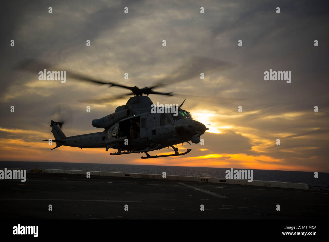MEDITERRANEAN SEA (May 27, 2018) A Marine UH-1Y Venom helicopter ...
