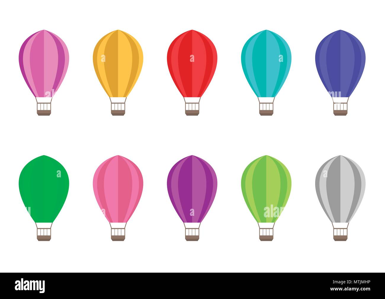 Colorful air balloons, freedom concept. Vector illustration Stock ...