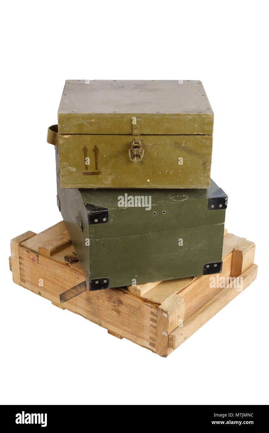 army box of ammunition isolated Stock Photo - Alamy