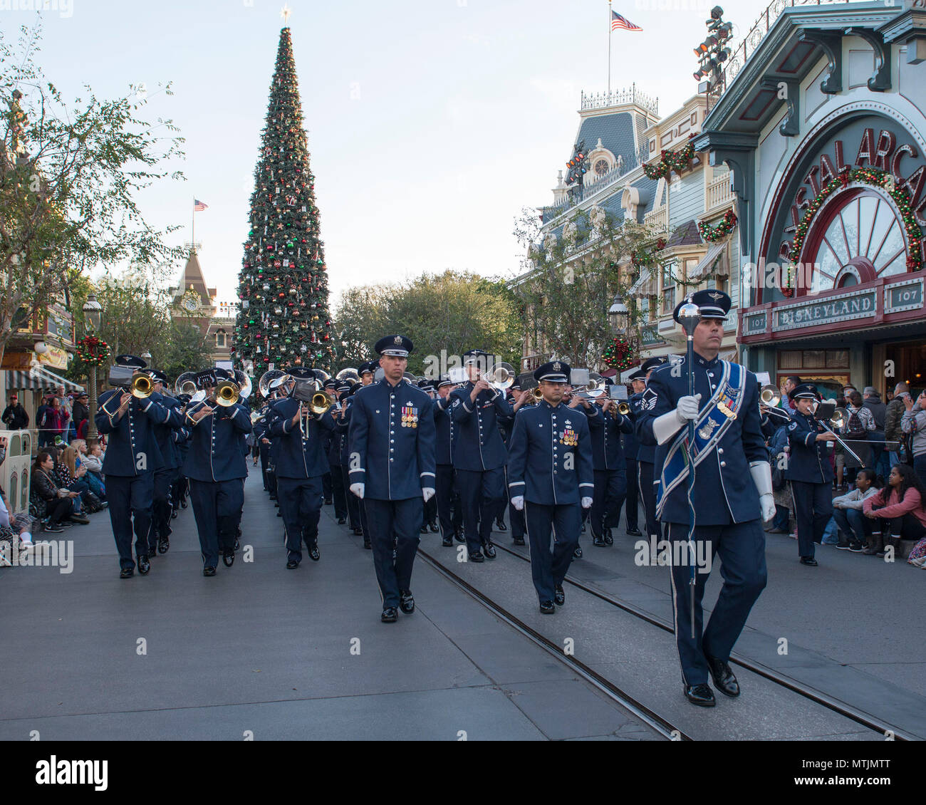 Musicians from the United States Air Force Total Force Band march down ...