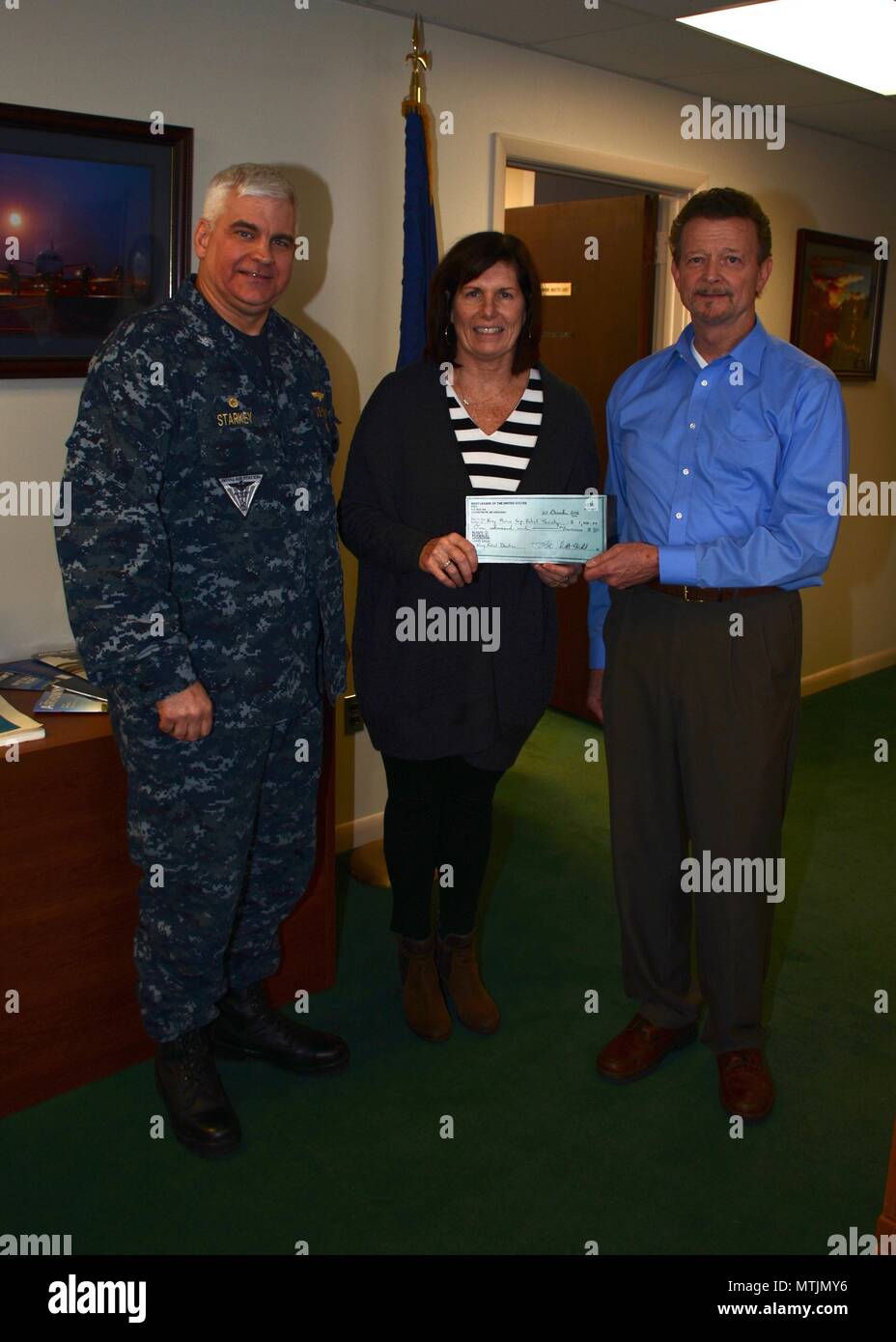 From left, Capt. Scott Starkey, NAS Patuxent River commanding officer ...