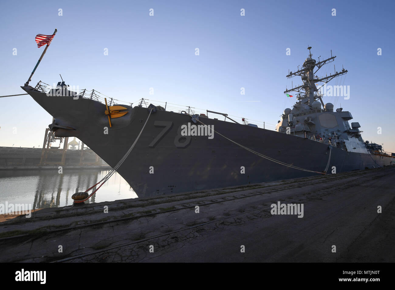 170101-N-JI086-008 - VENICE, Italy (Jan. 1, 2017) The guided missile ...