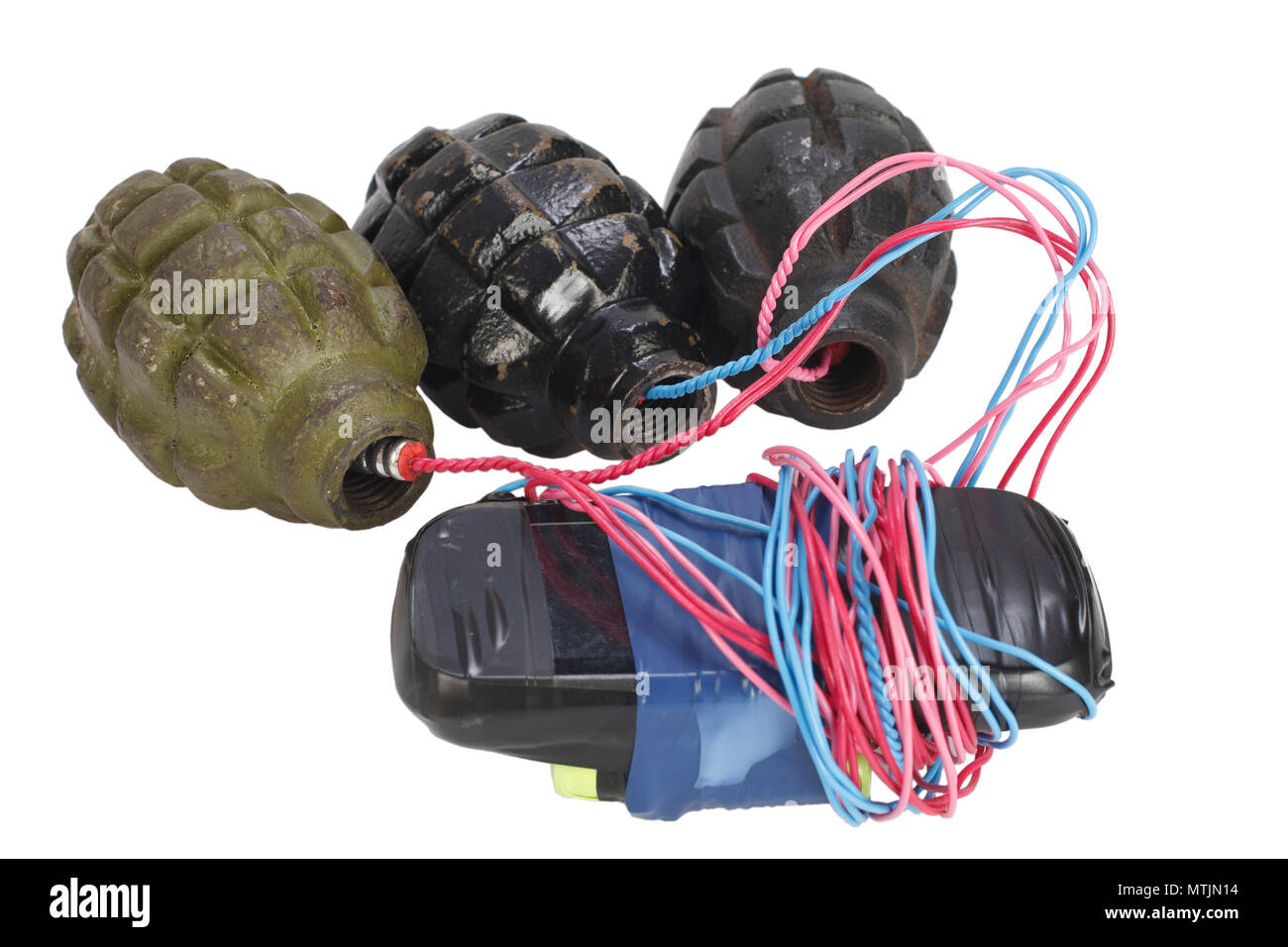 IED - Improvised Explosive Device isolated on white Stock Photo - Alamy