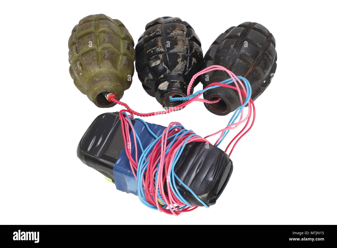 IED - Improvised Explosive Device isolated on white Stock Photo - Alamy