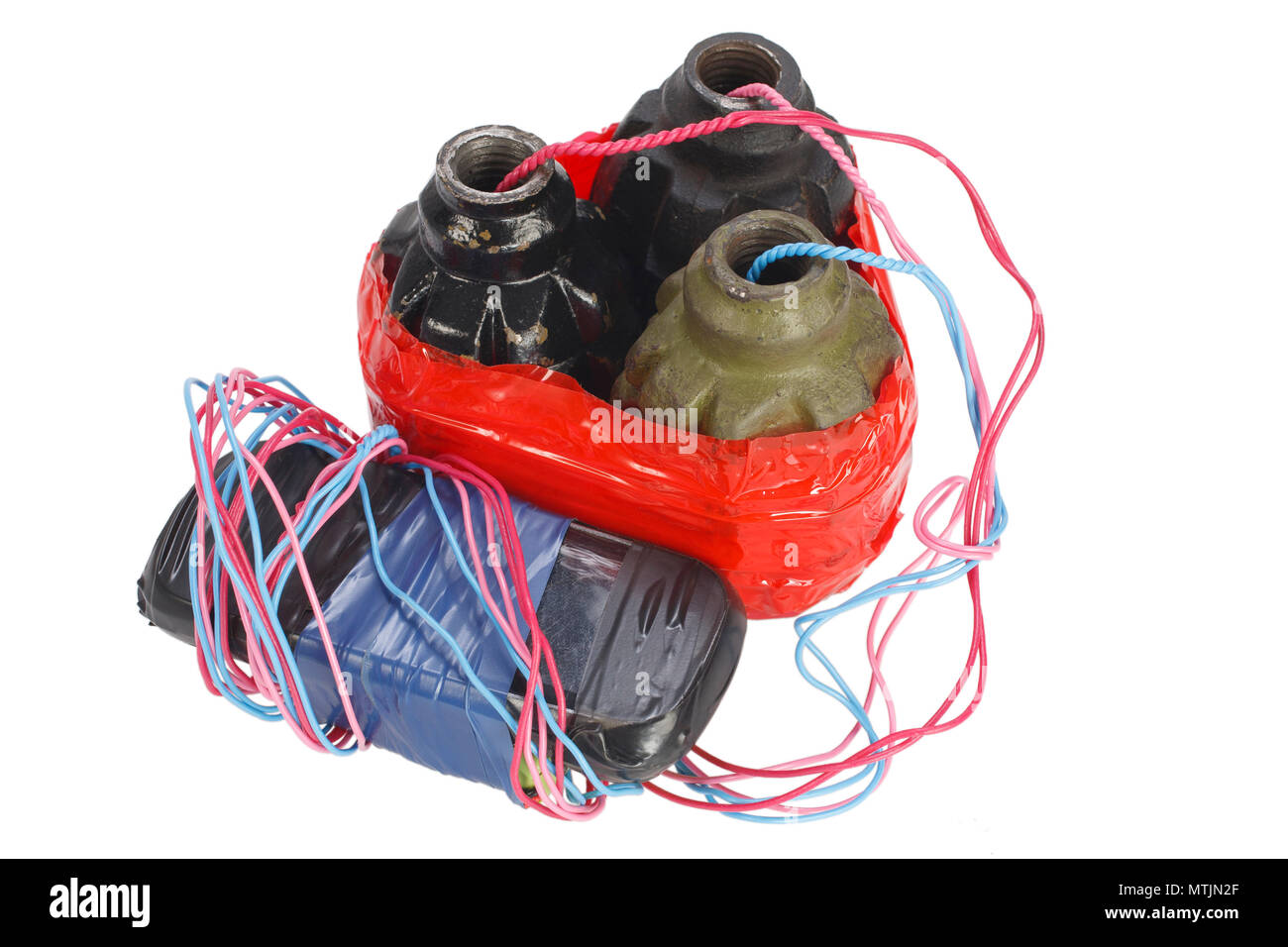IED - Improvised Explosive Device isolated on white Stock Photo - Alamy
