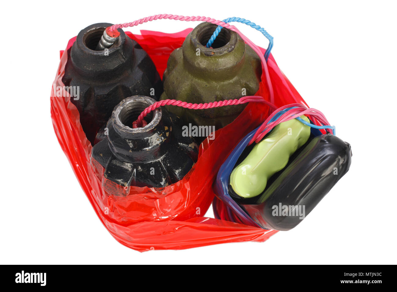 IED - Improvised Explosive Device isolated on white Stock Photo - Alamy
