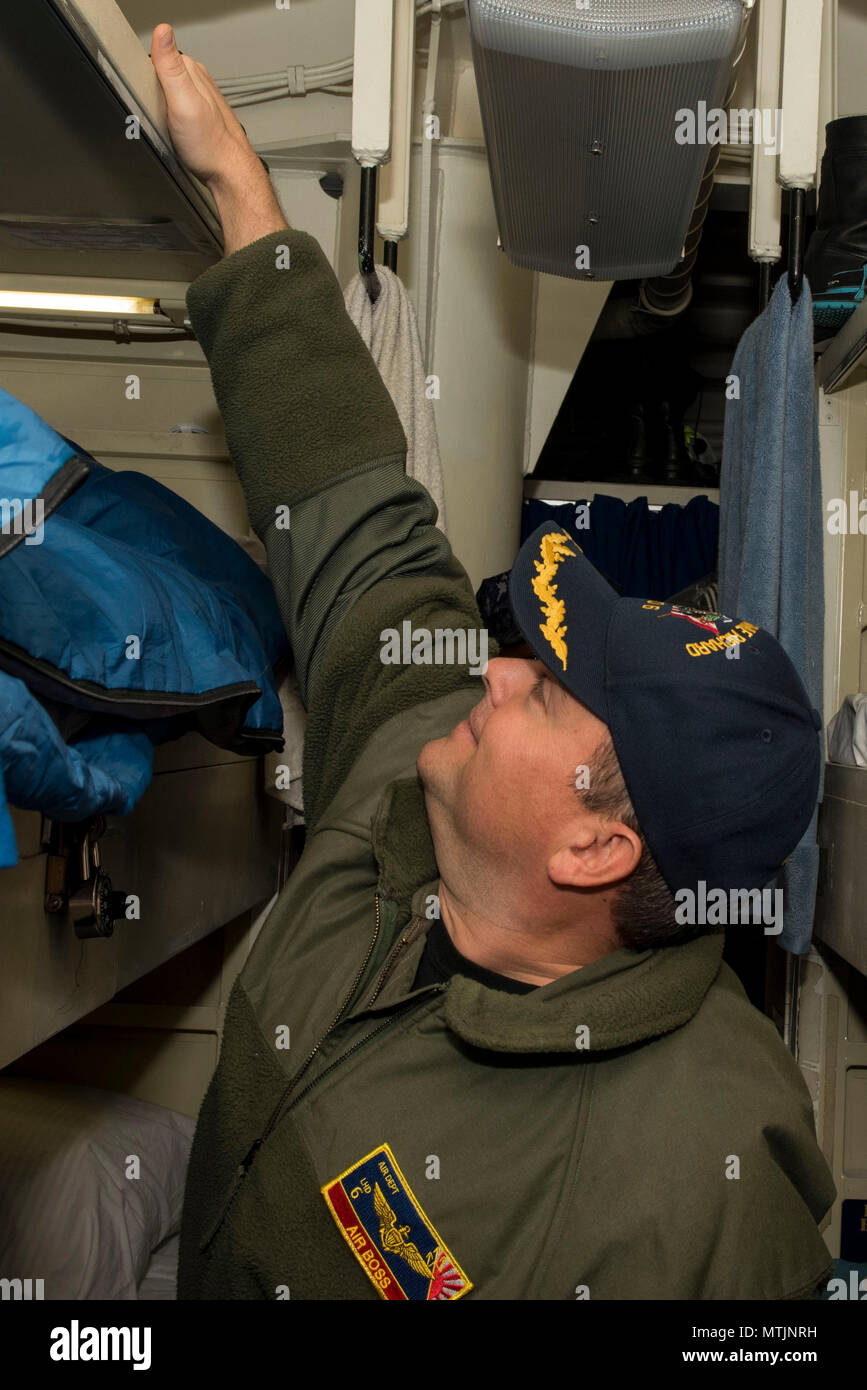 170105-N-NB544-001 SASEBO (Jan. 5, 2017) Cmdr. Jason Stumpf, air boss ...