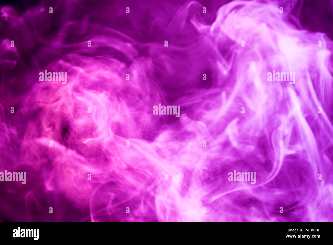 Dense pink smoke on a black isolated background. Background of smoke ...