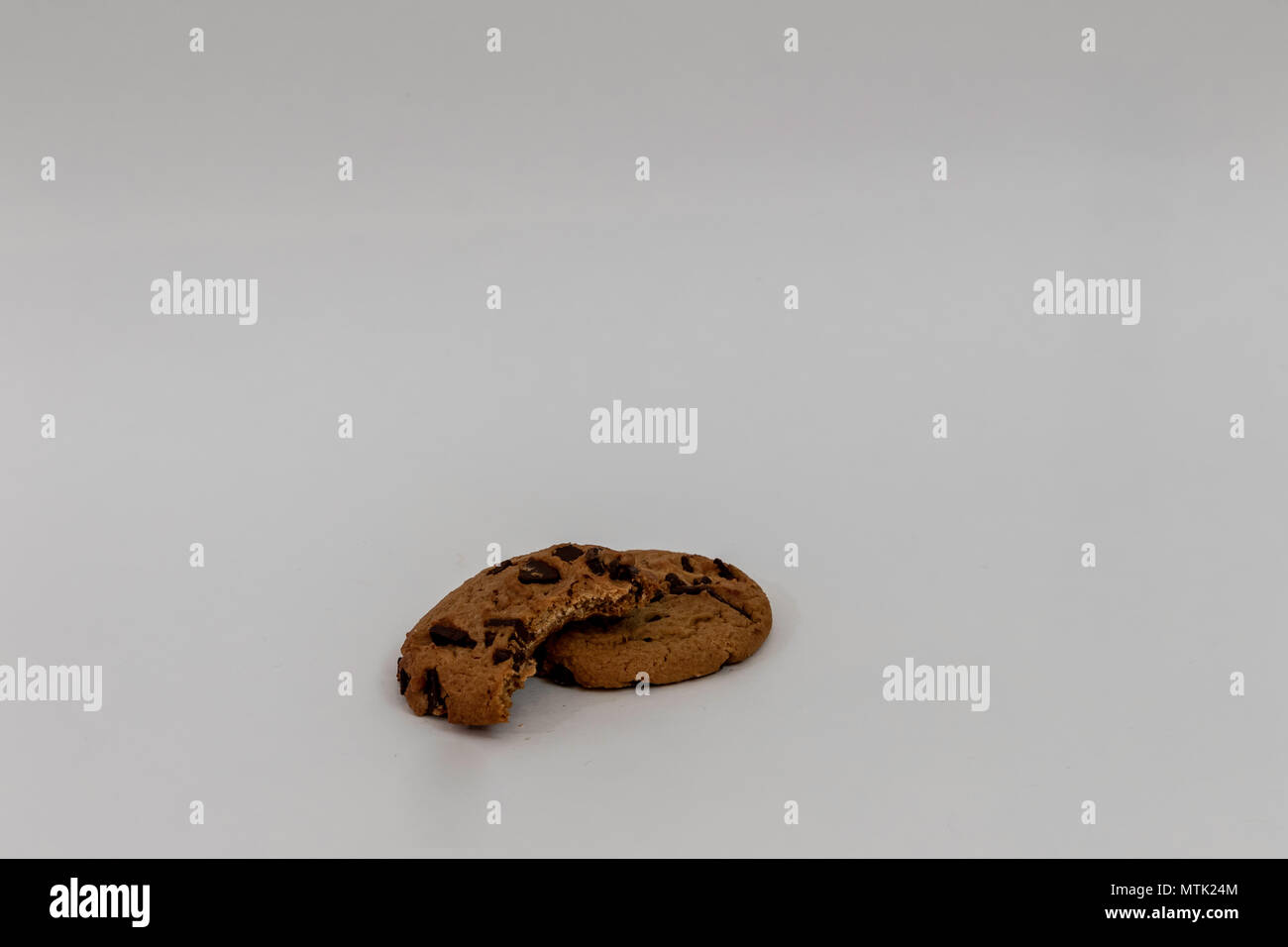 Bitten Chocolate Chip Cookies Stock Photo - Alamy