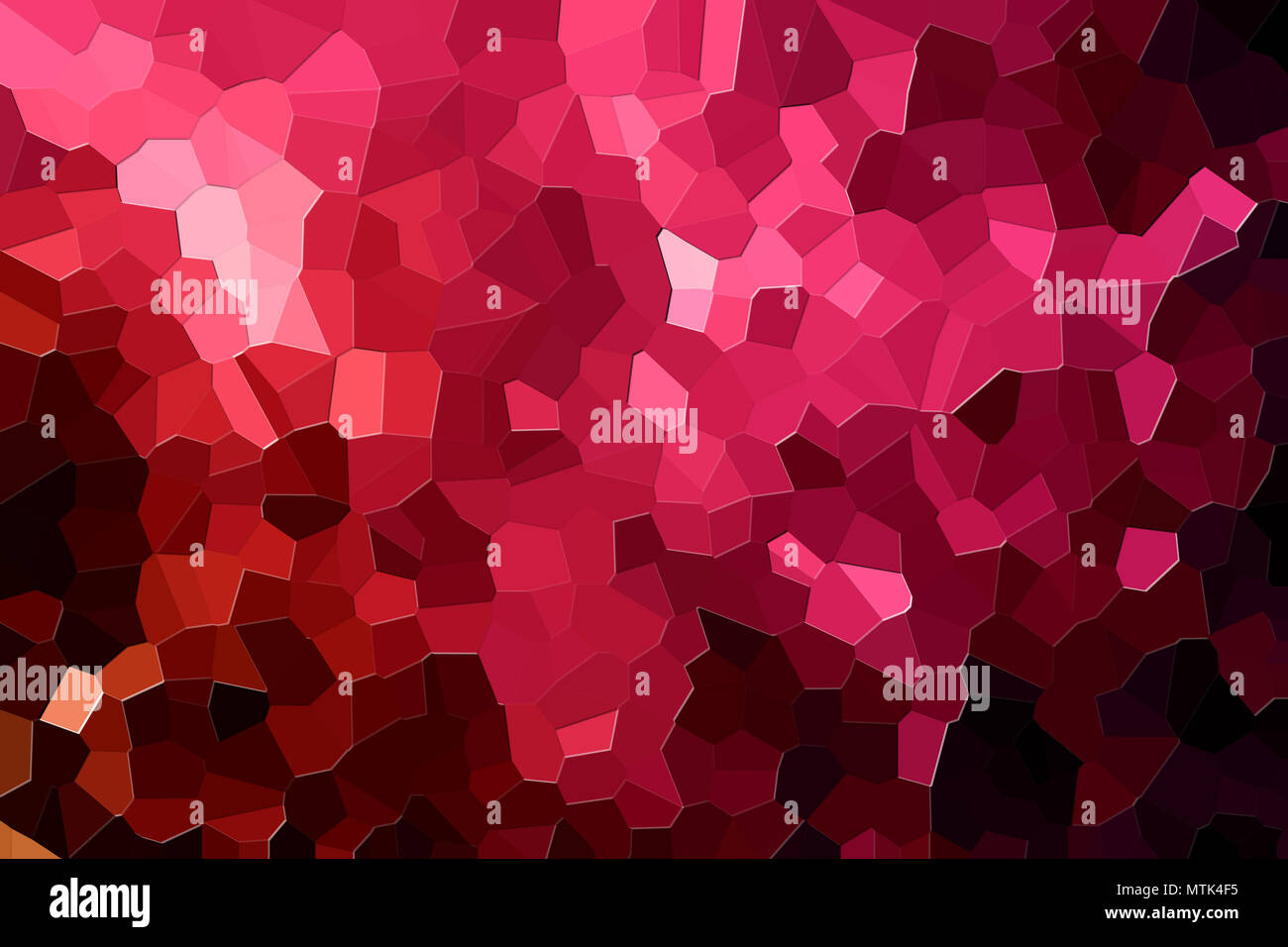 A photograph of an abstract geometric red pattern from various polygons ...