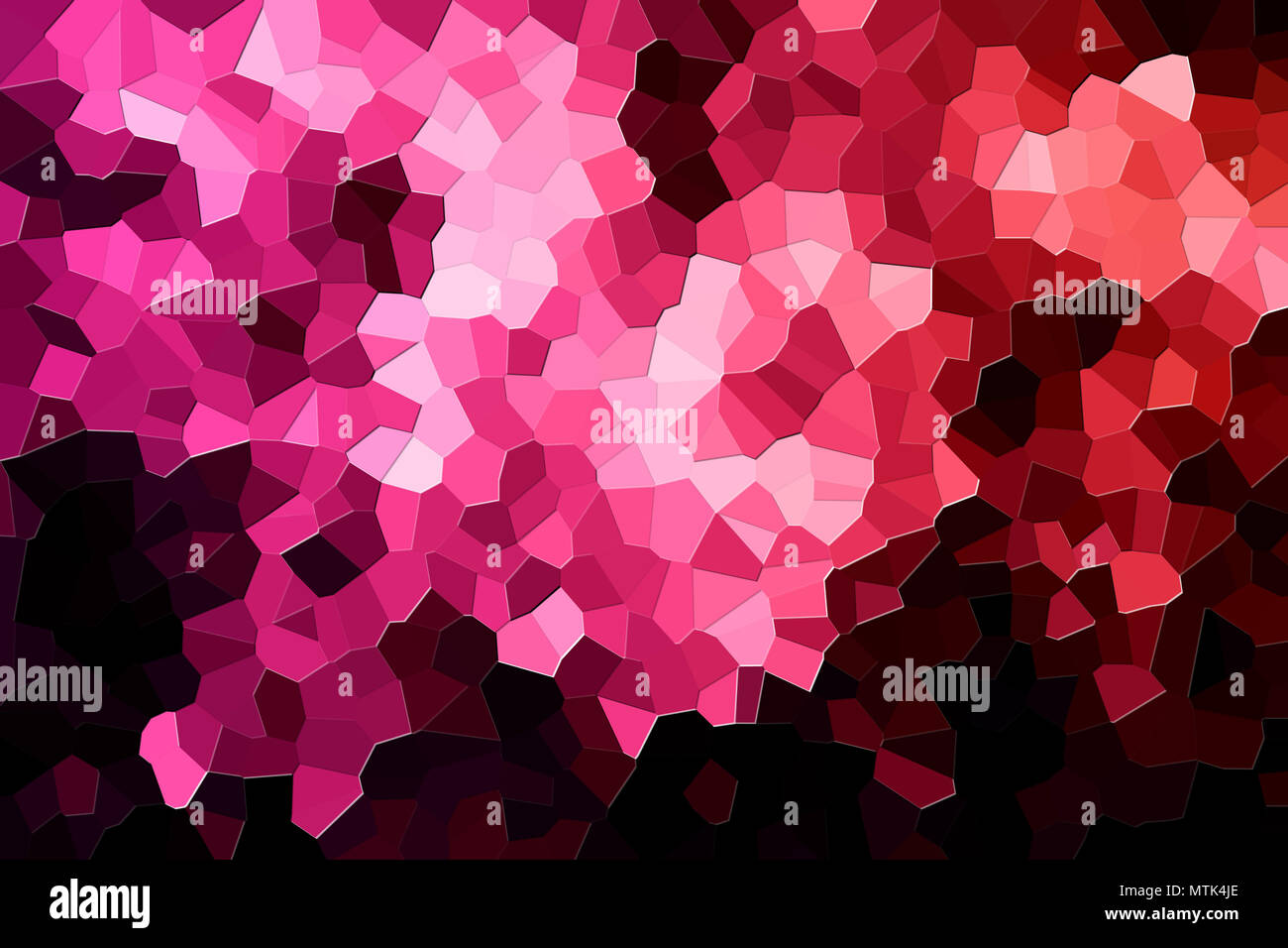 A photograph of an abstract geometric red pattern from various polygons ...
