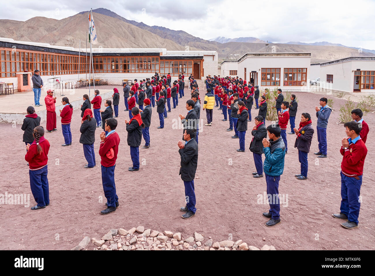 Norma middle school Ladakh Stock Photo - Alamy