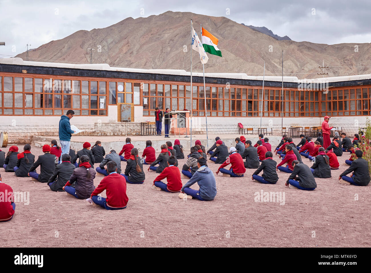 Norma middle school Ladakh Stock Photo - Alamy