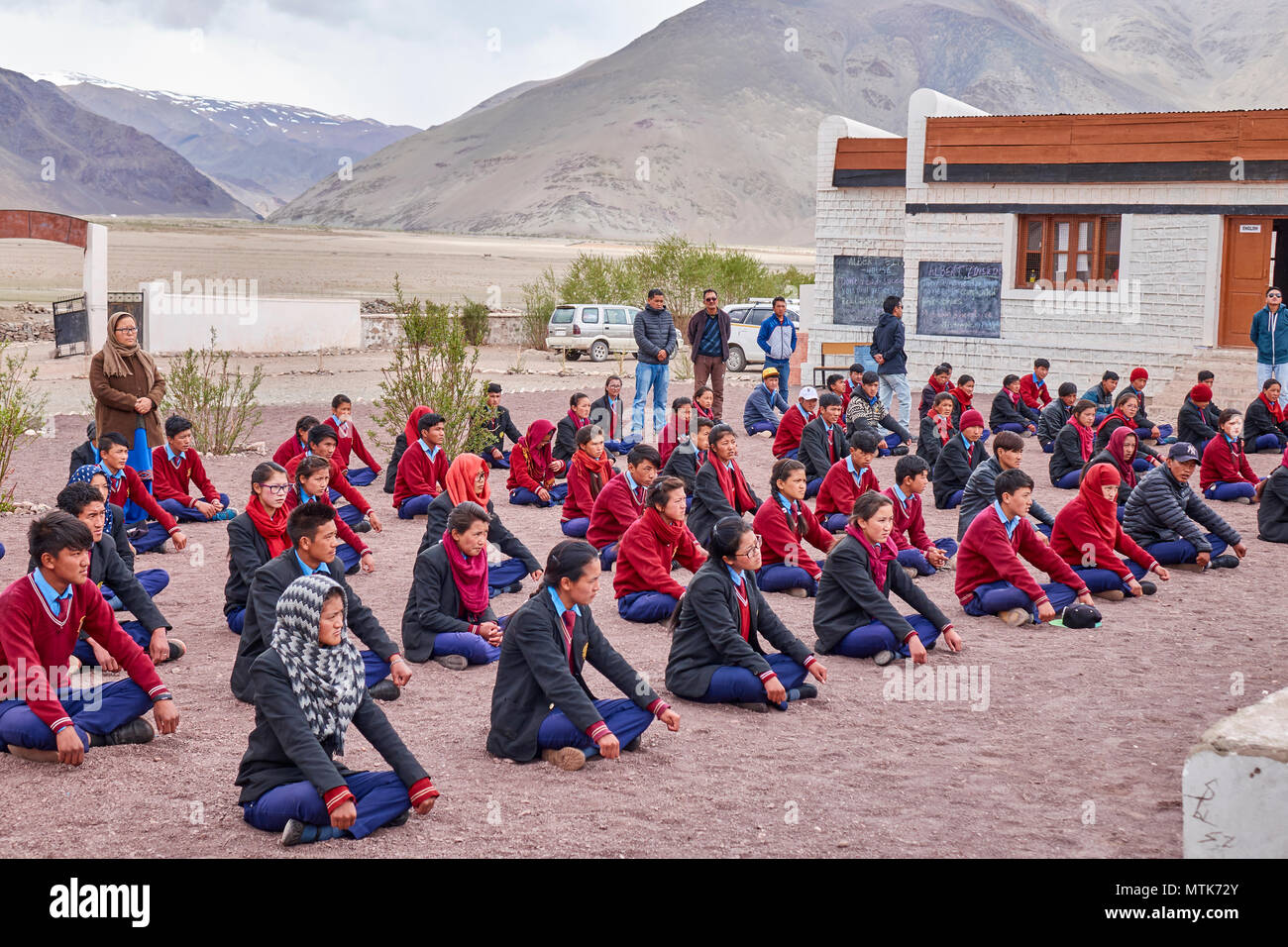 Norma middle school Ladakh Stock Photo - Alamy