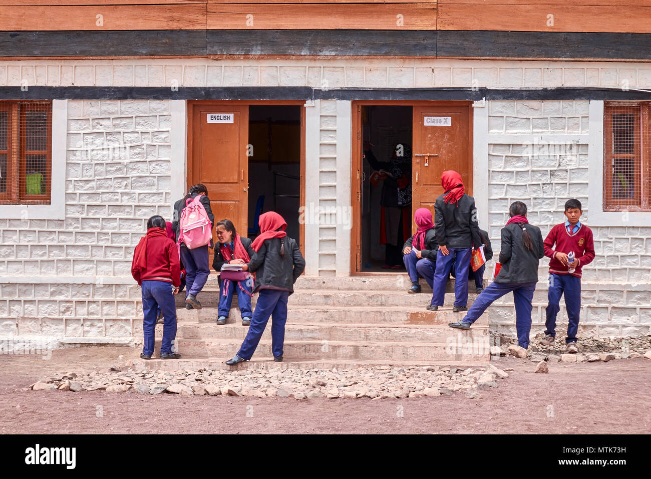Norma middle school Ladakh Stock Photo - Alamy