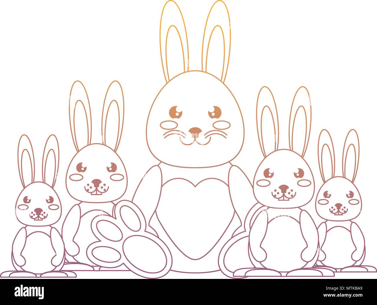 Cute rabbits studio Stock Vector Images - Alamy