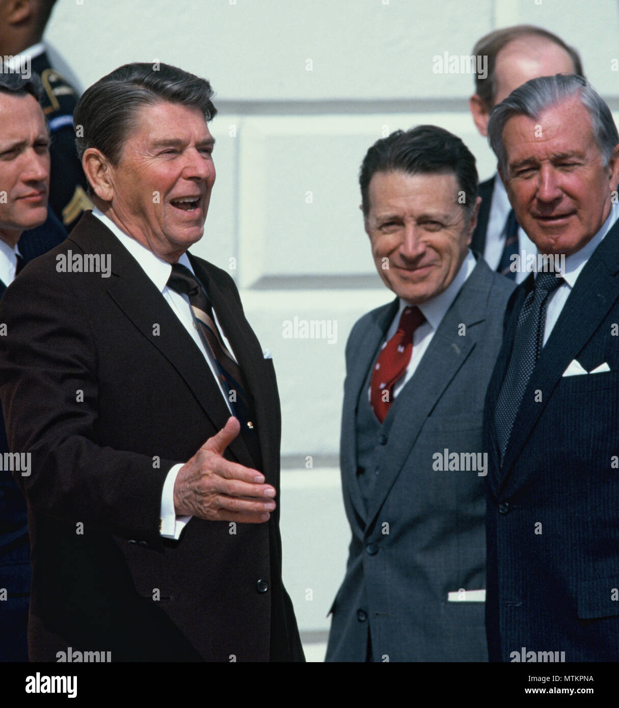 Washington, DC 1985/03/01, President Reagan at the diplomatice entrance ...
