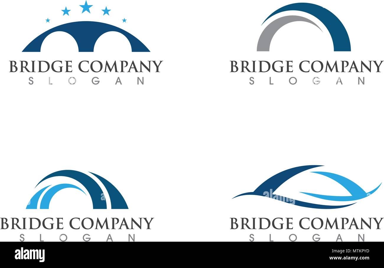 Bridge icon vector illustration Logo template design Stock Vector Image ...