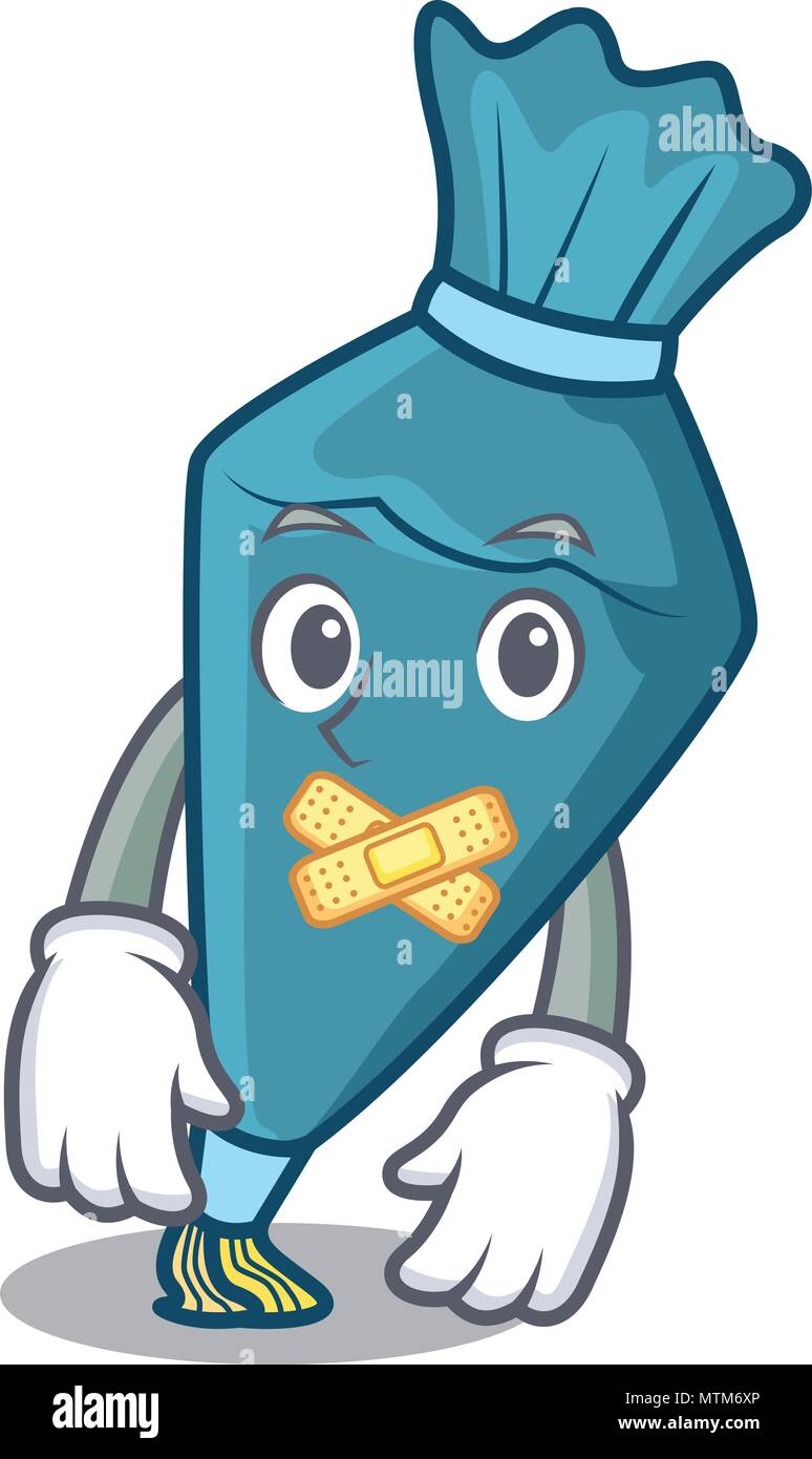 Silent pastrybag mascot cartoon style Stock Vector Image & Art - Alamy
