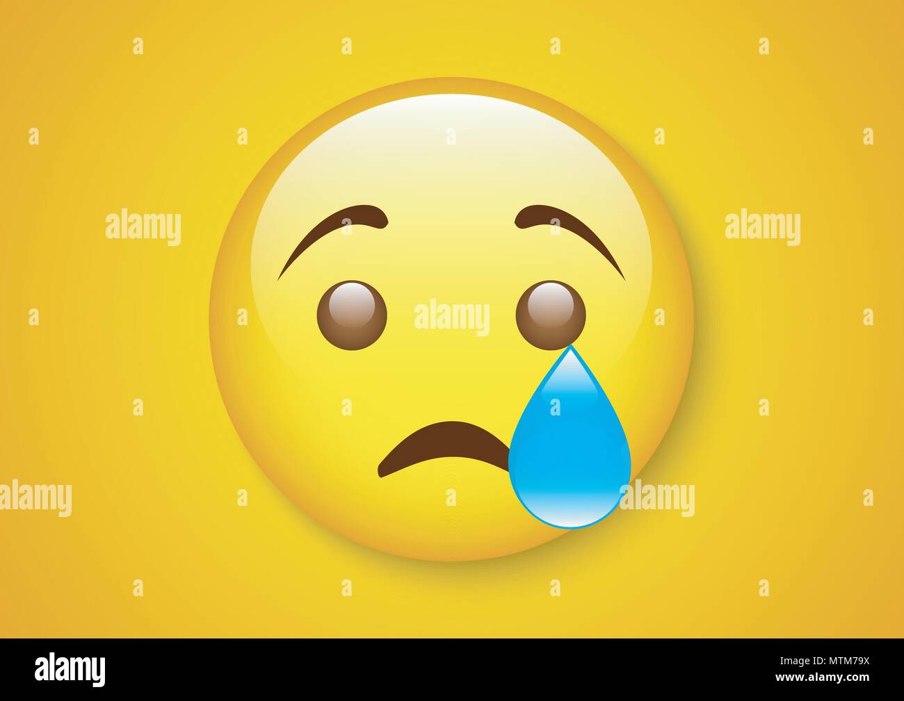 vector design of emoticon expression sadly face Stock Vector Image ...